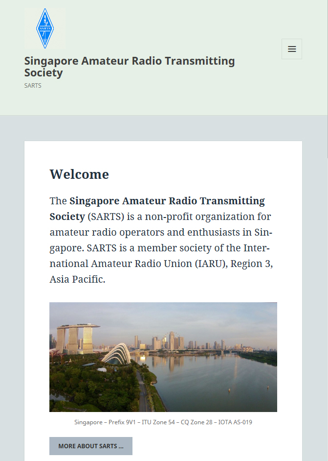 SARTS website – New Design – Singapore Amateur Radio Transmitting Society